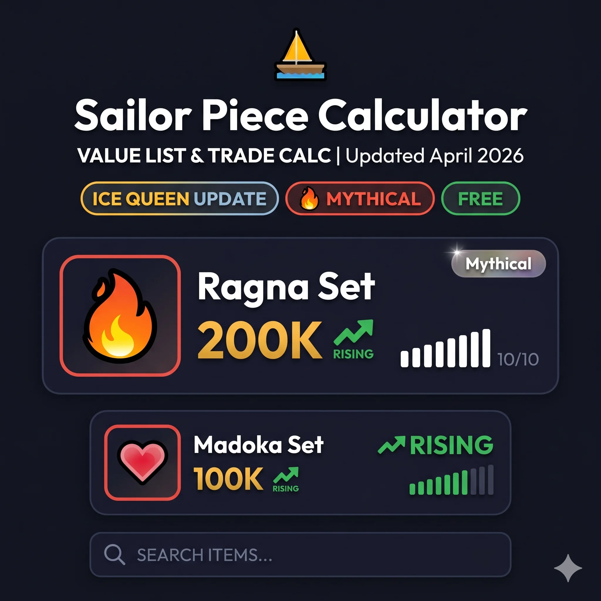 Sailor Piece Calculator – Value List & Trade Calculator (AntiMagic)